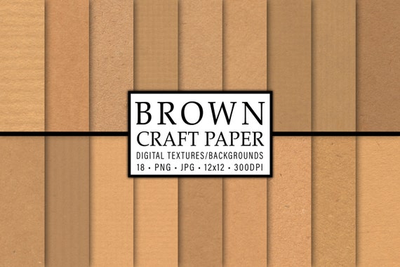 Brown Craft Paper Digital Papers Seamless Textures - Etsy