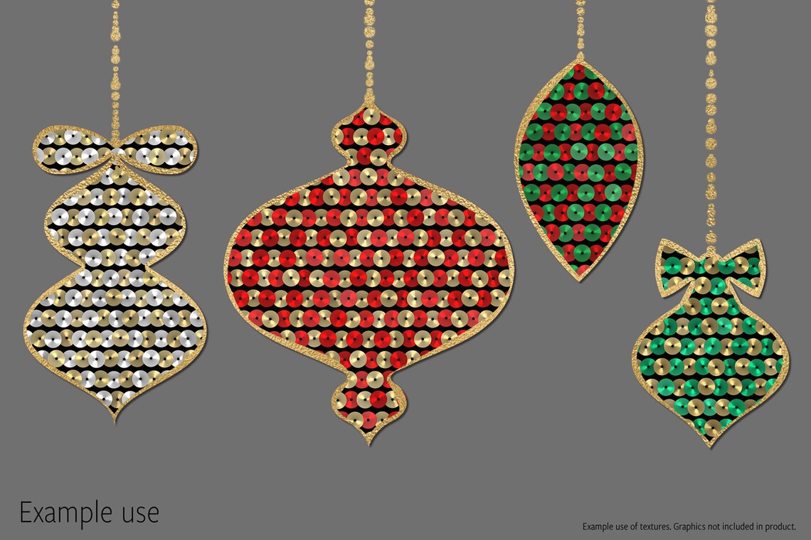 Flat Metallic Sequins Digital Papers, Seamless, Textures, Scrapbooking ...