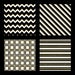 Black, White & Gold Digital Papers Bonus Pattern Files, Seamless ...