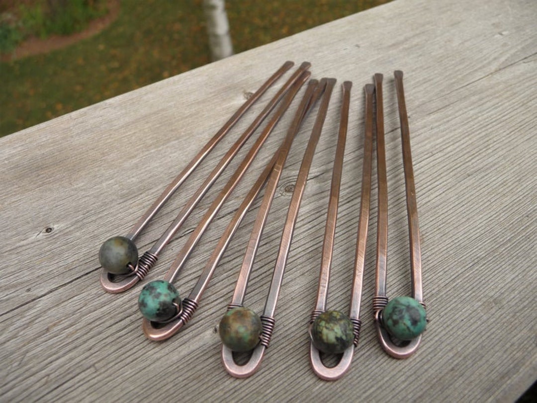 Set of 5 Mini French Pins for Buns and Chignon Updos, Hair Forks, Hair ...