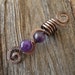 Amethyst Dreadlock Bead Copper Dread Beads Hair Jewelry | Etsy
