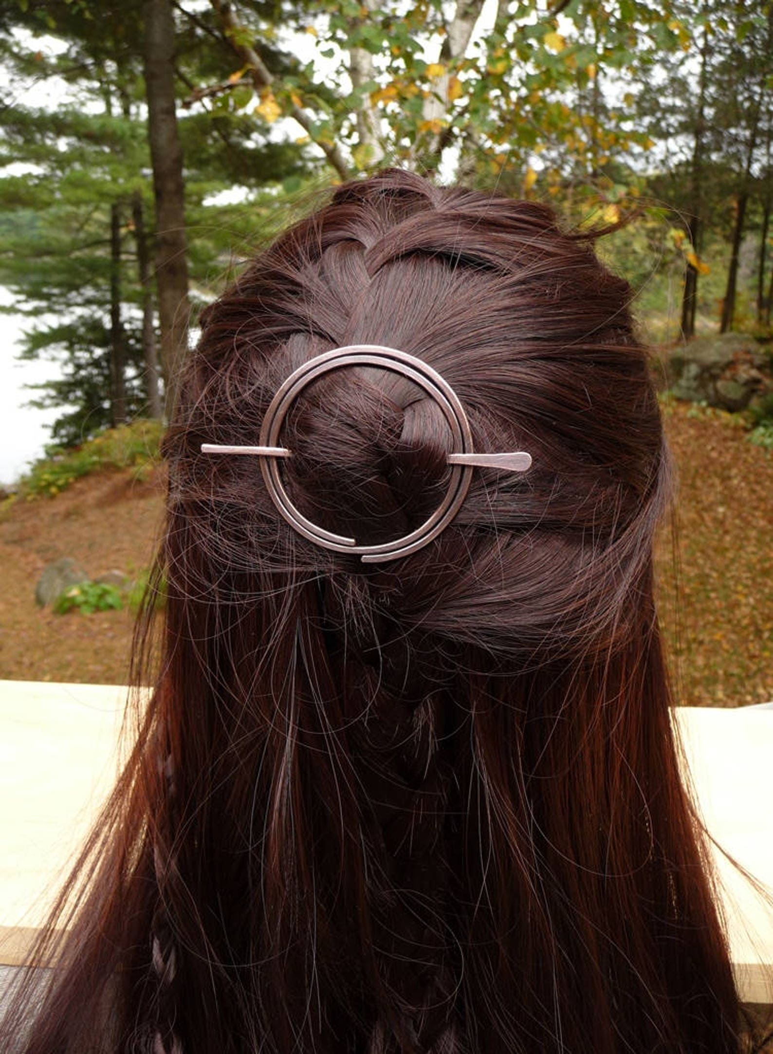 Circle Hair Clip Minimalist Hair Accessories Geometric Hair | Etsy