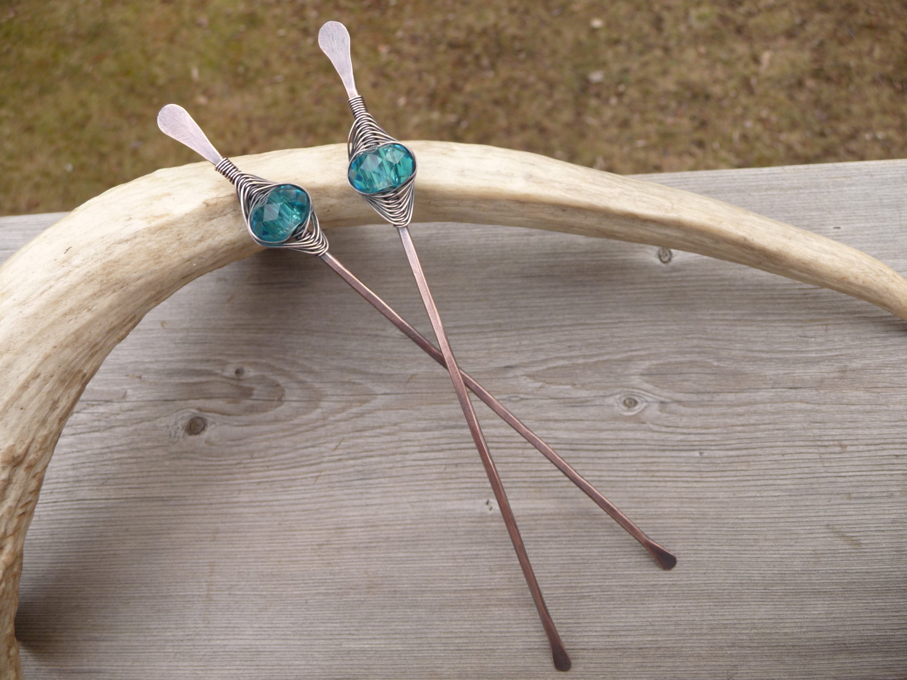 Decorative Hair Sticks for Buns Womens Hair Accessories Blue | Etsy