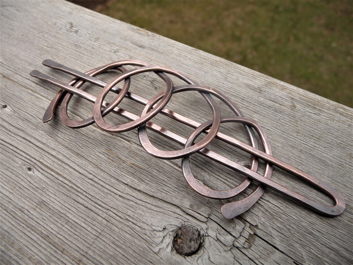 Spiral Hair Pin Barrette With Fork Stick Celtic Hair Pin - Etsy