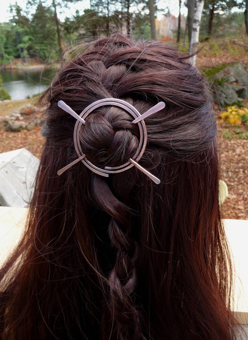 Circle Hair Clip Minimalist Hair Accessories Geometric Hair | Etsy