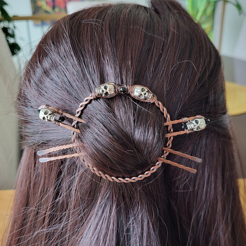 Skull Hair Clips - Etsy