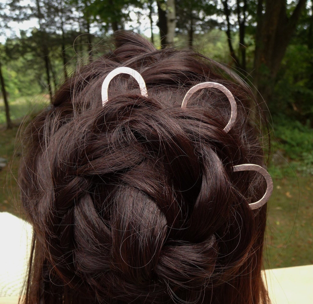 Hair Pins Set of 3 Holder for Bun Pin up Hair Accessories Sticks Fork ...