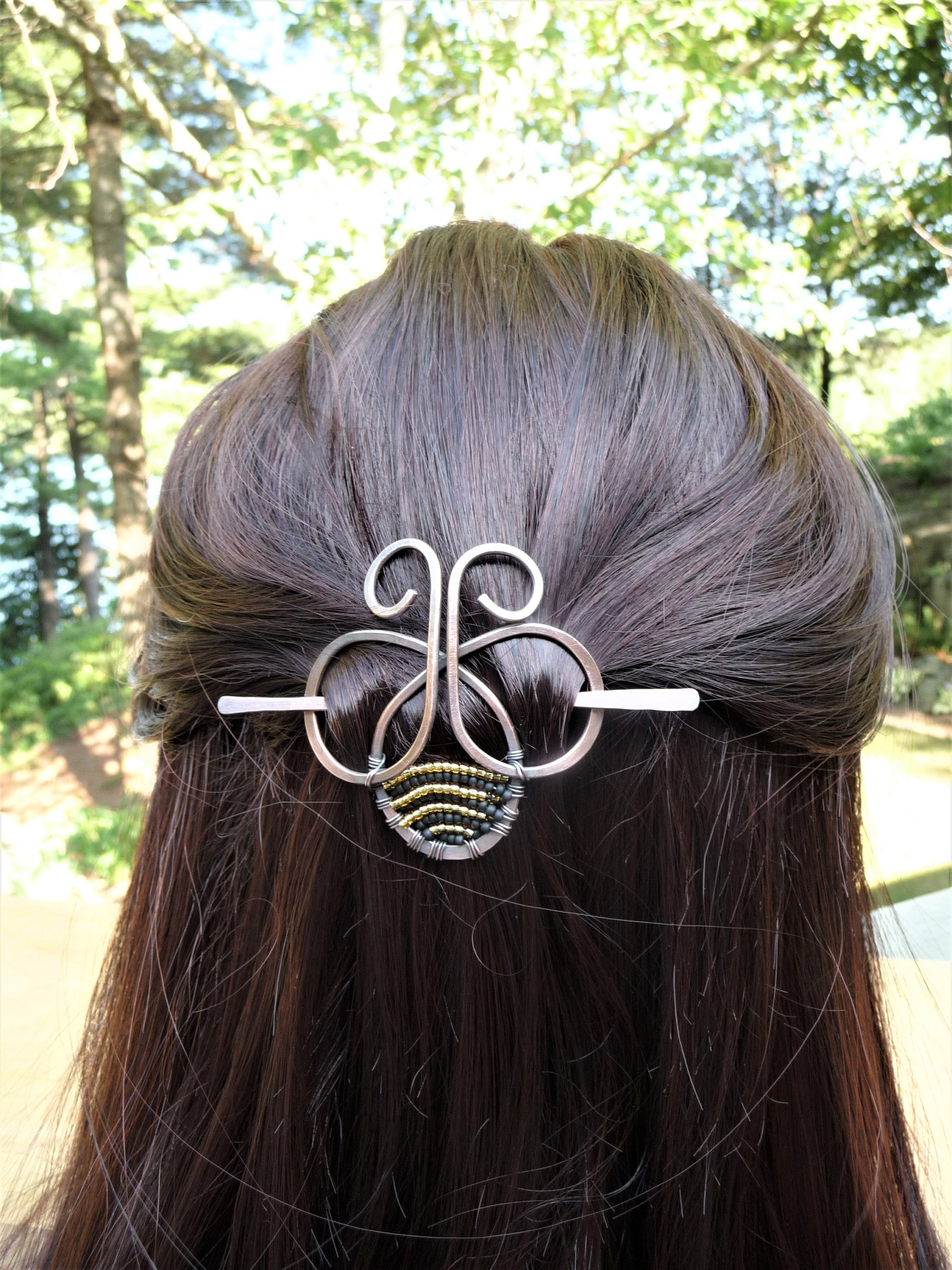 Bee Barrette Hair Pin Small Hair Clips Save the Bees - Etsy