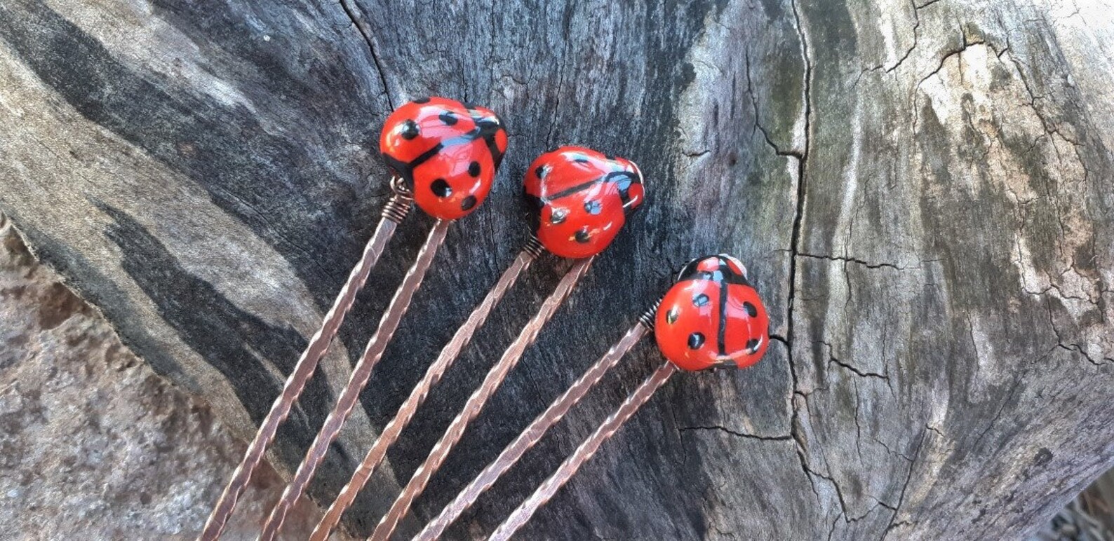 Ladybug Hair Pins for Buns Updos Decorative Accessory for - Etsy
