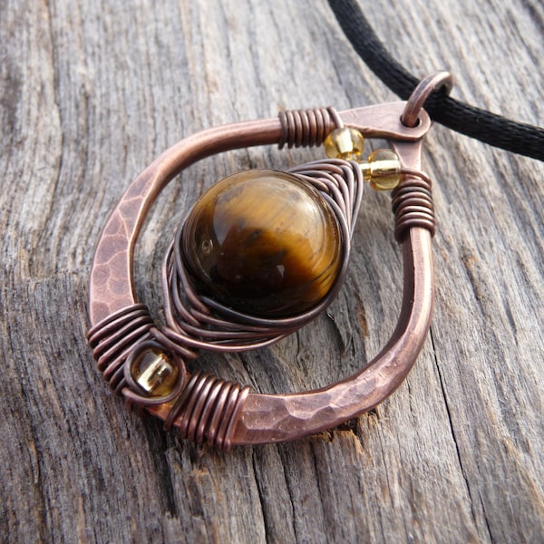 Copper Wire Necklace - Etsy