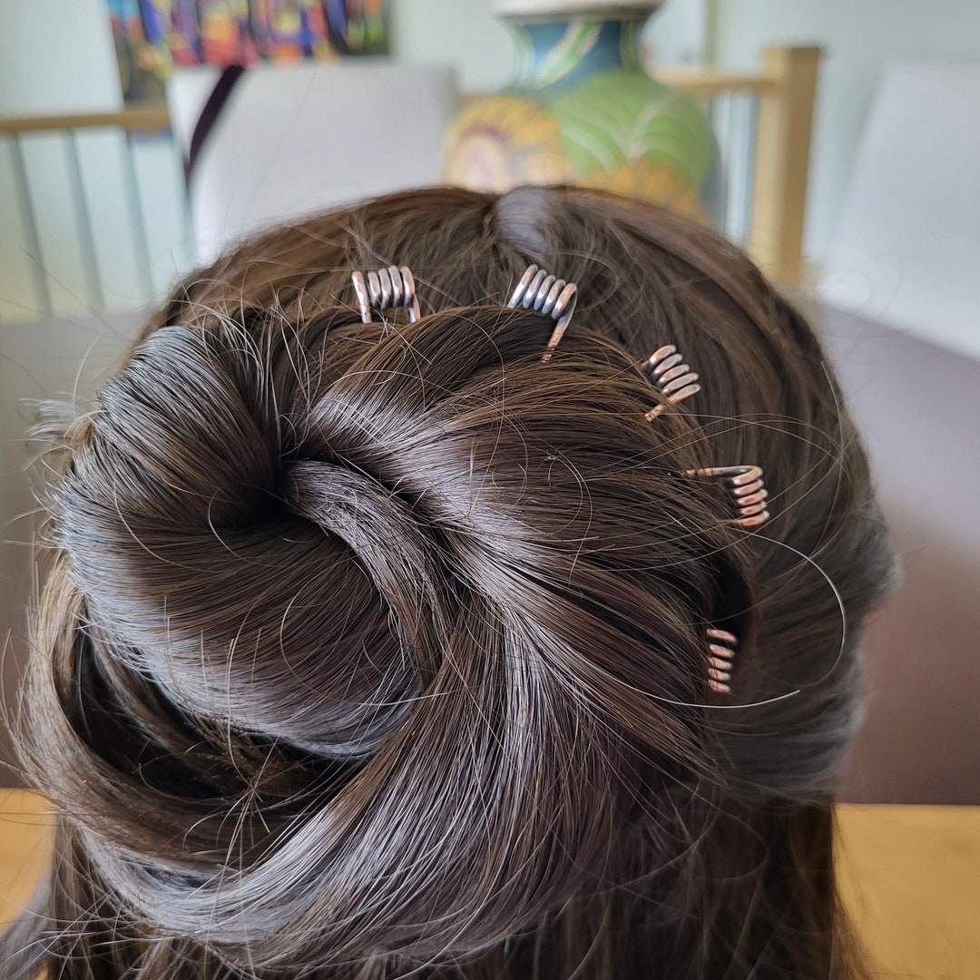 Set of 5 Mini Hair Pins for Updo Hairstyles, Hair Forks, Hair Sticks ...