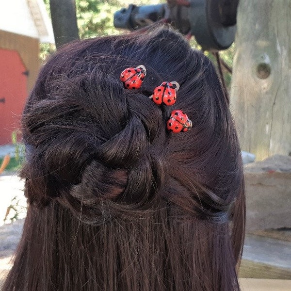 Ladybug Hair Clip - Etsy