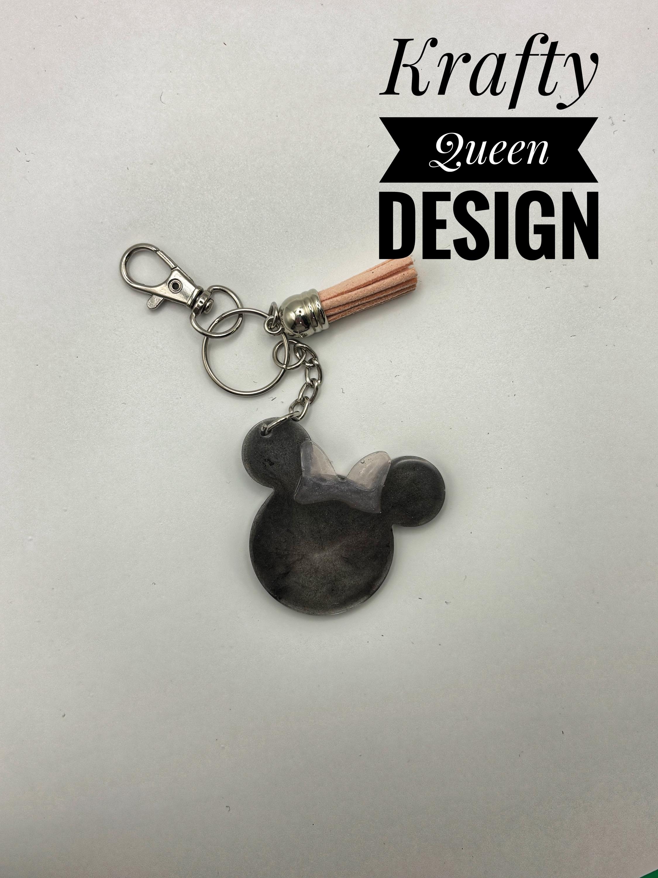 Mickey and Minnie Mouse Resin Key Chains - Etsy