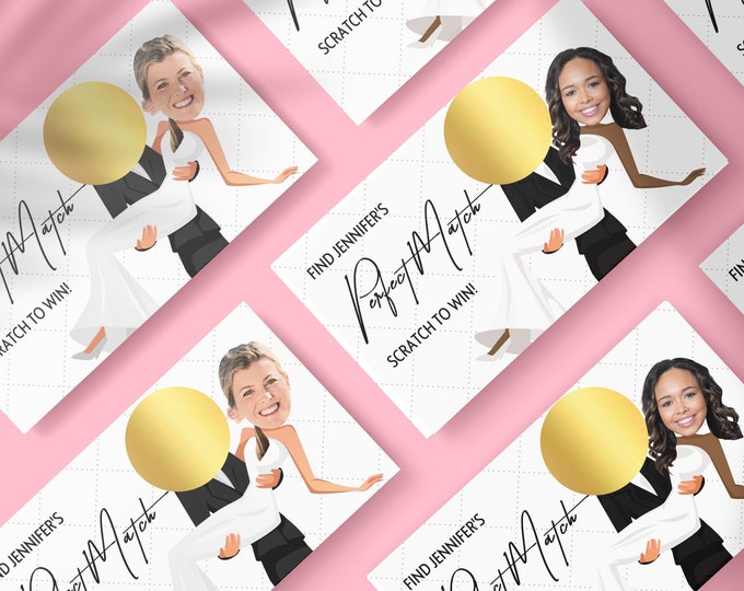 Bridal Shower Scratch off Game - Perfect Match - Personalized Bride ...