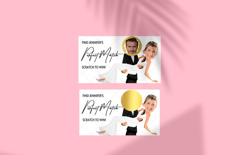Bridal Shower Scratch off Game Perfect Match Personalized - Etsy