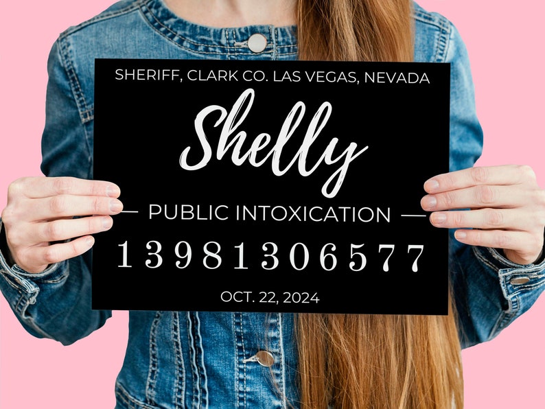 Printable Bachelorette Mugshot Prop Signs | Customize in Canva Digital ...