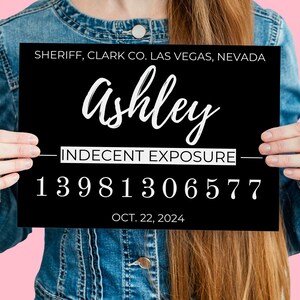 Printable Bachelorette Mugshot Prop Signs | Customize in Canva Digital ...