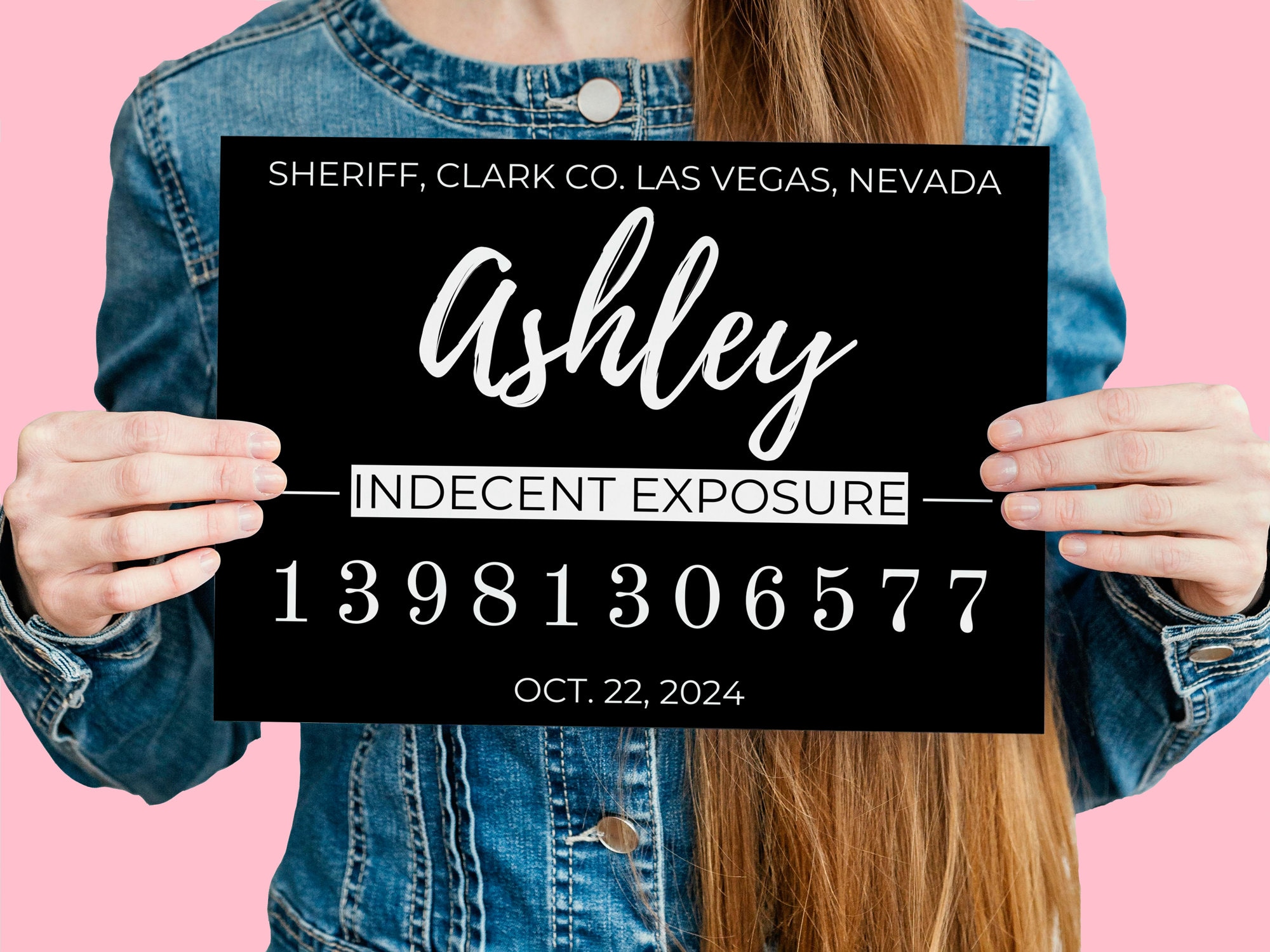 Printable Bachelorette Mugshot Prop Signs | Customize in Canva Digital ...