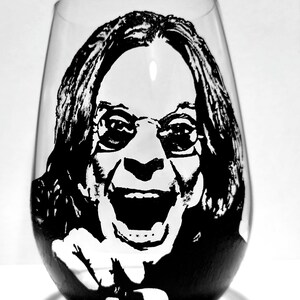 Hand Painted Ozzy Osbourne Wine Glass - Etsy