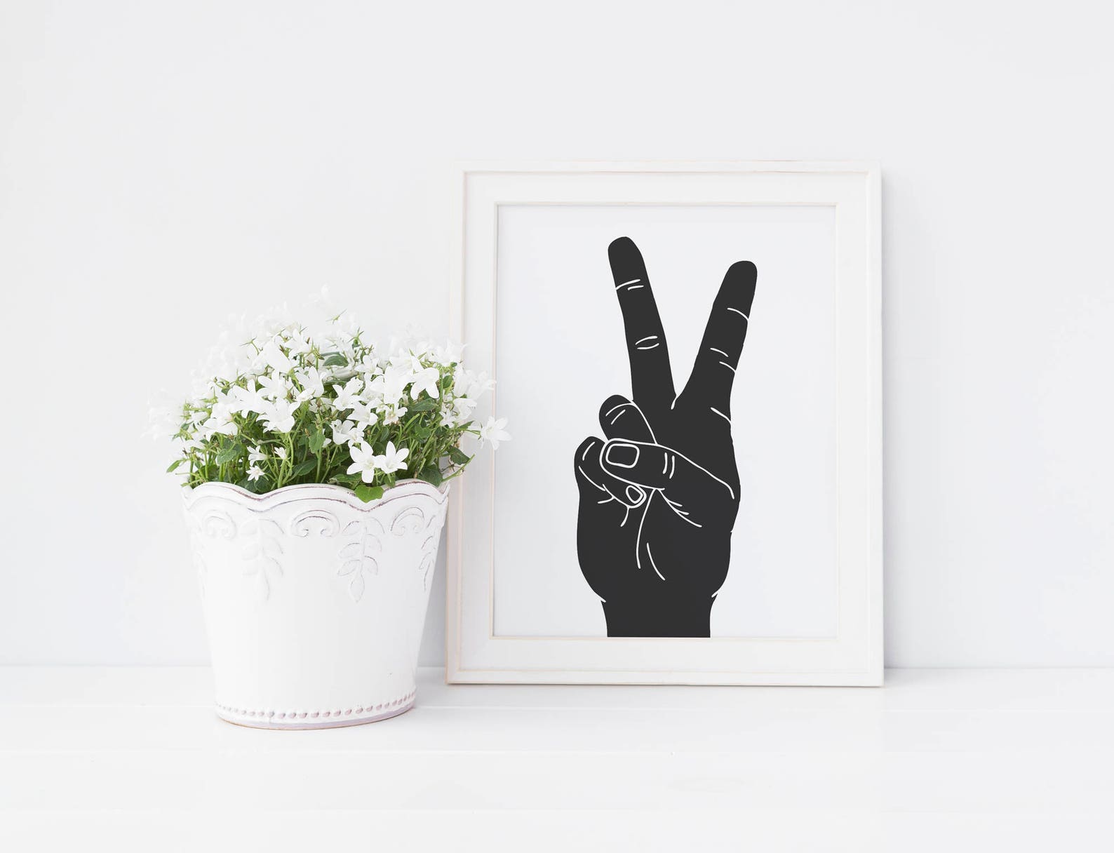 Peace Sign Wall Art Print Instant Download Printable Art | Etsy