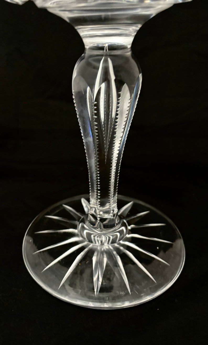 American Brilliant Cut Glass Compote - Etsy