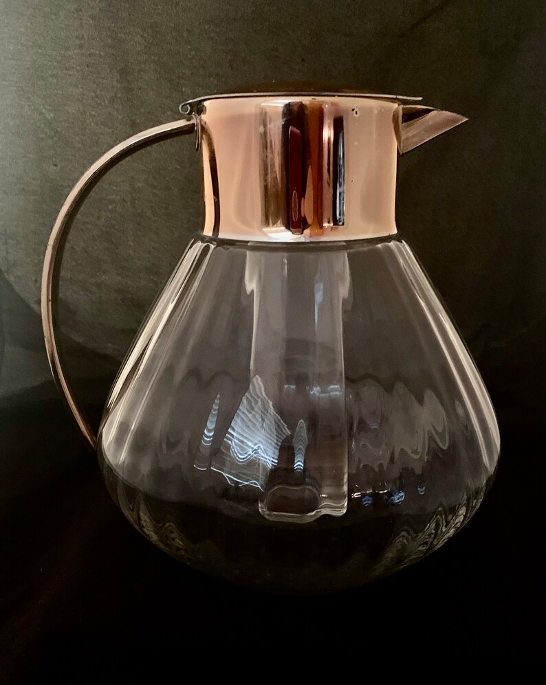 Mid Century Modern Pitcher W/ Glass Tube for Ice - Etsy