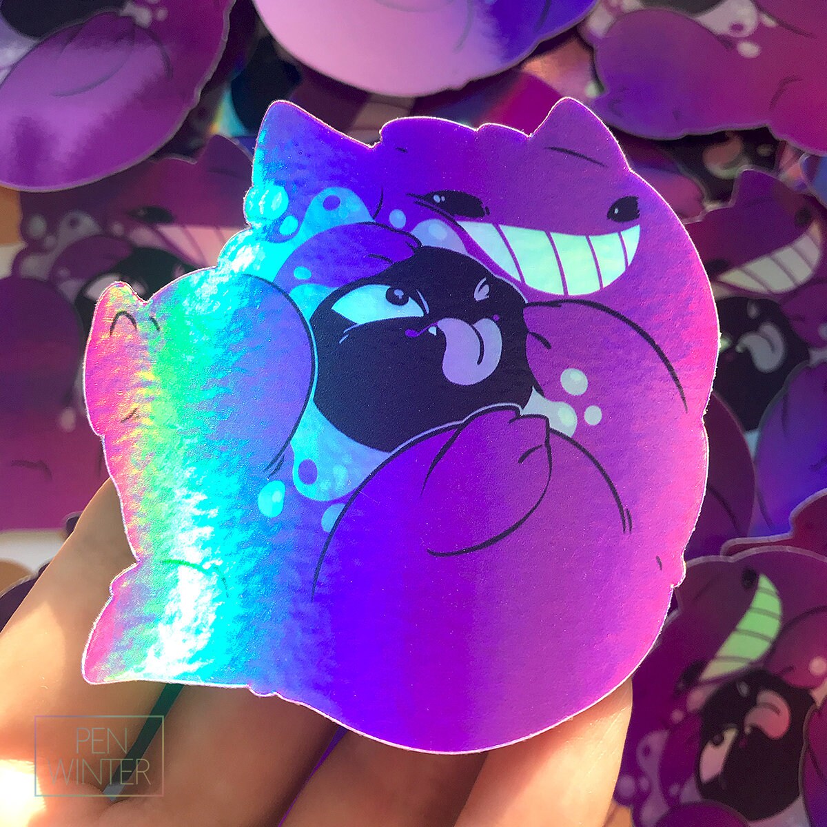 Gengar and Gastly Sticker Holo Vinyl | Etsy