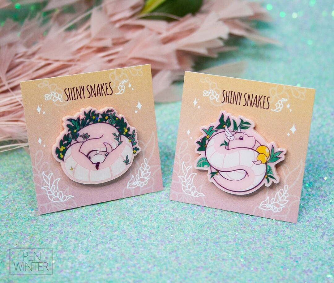 Shiny Snake Acryl Pin, Corn Snake Dratini/dragonair - Etsy