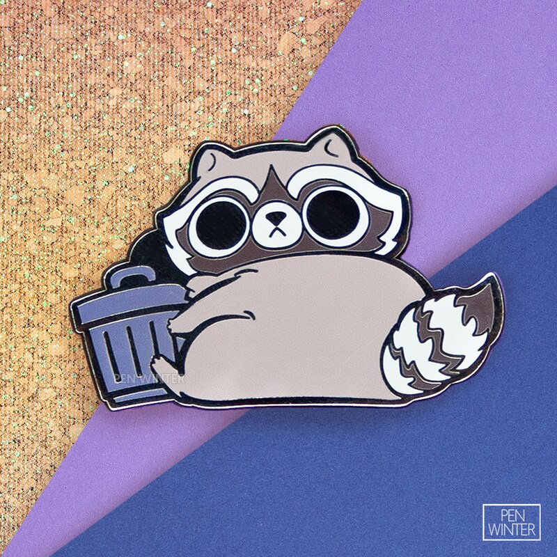 Raccoon Pin - Etsy