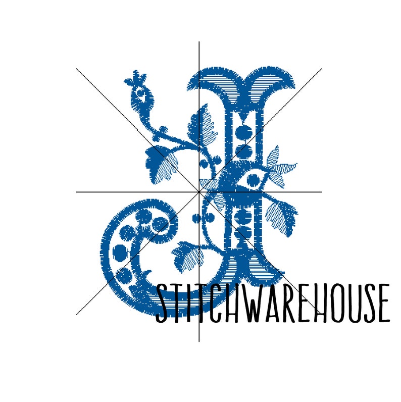 Vintage Floral Letter J Machine Embroidery Monogram 1 Thread - Etsy