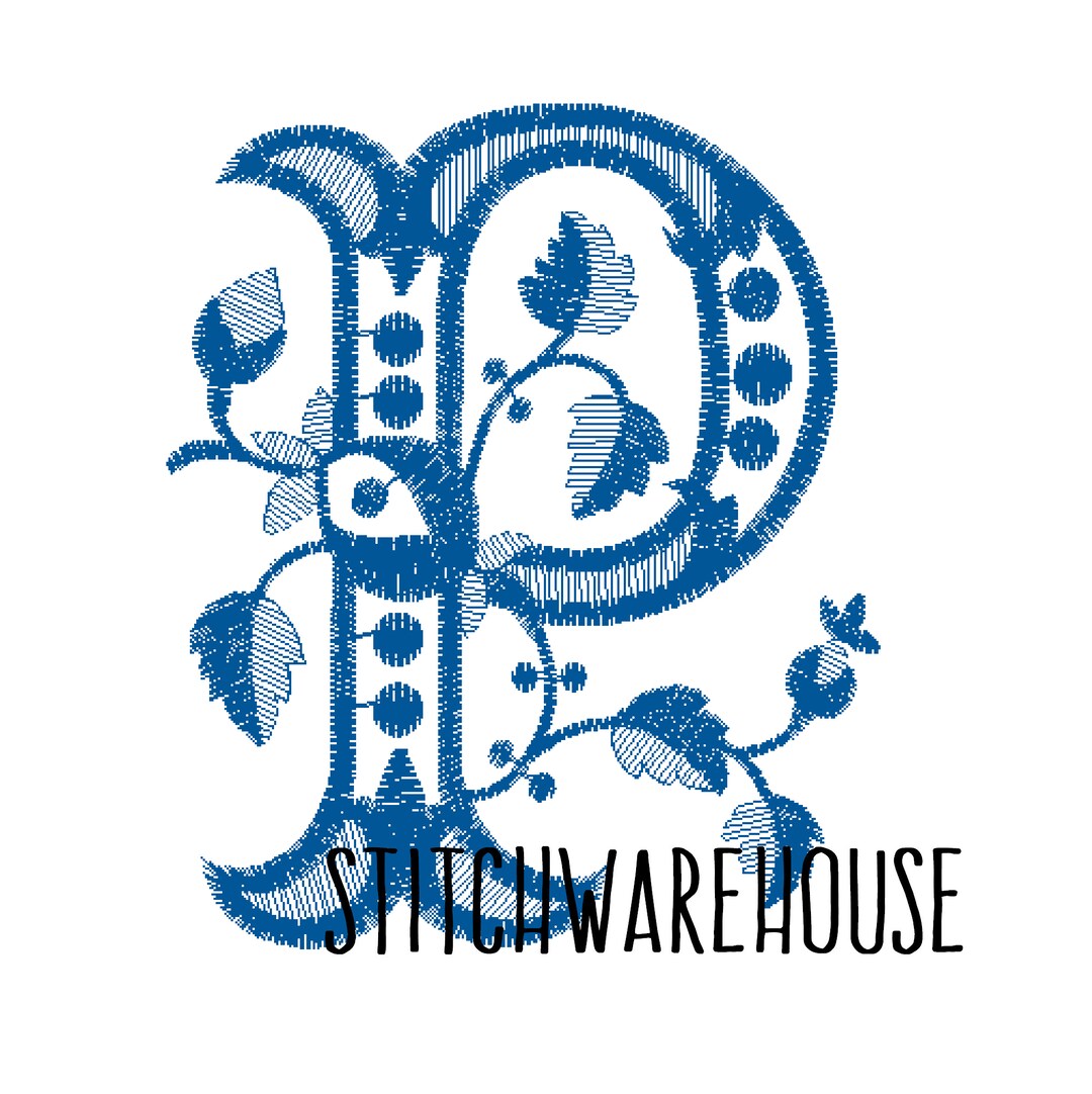 Floral Letter P Embroidery Design: Vintage Monogram (digital Download ...