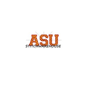 ASU Stripe Monogram Machine Embroidery Design (digital Download) - Etsy