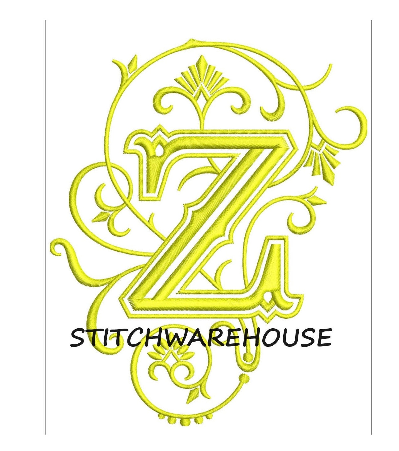 Elegant Letter Z Embroidery Design: Wedding Monogram (digital Download ...