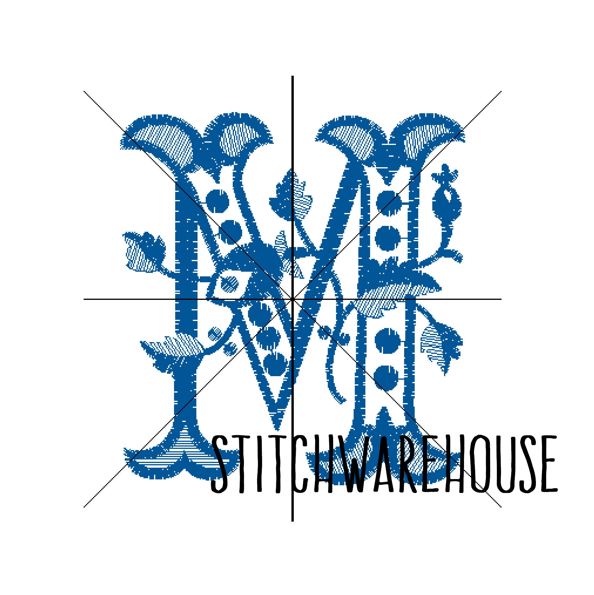 Floral Letter M Embroidery Design: Vintage Monogram (digital Download ...