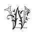 Dotted Swirls Letter W Alpha Machine Embroidery Monogram Design Format ...