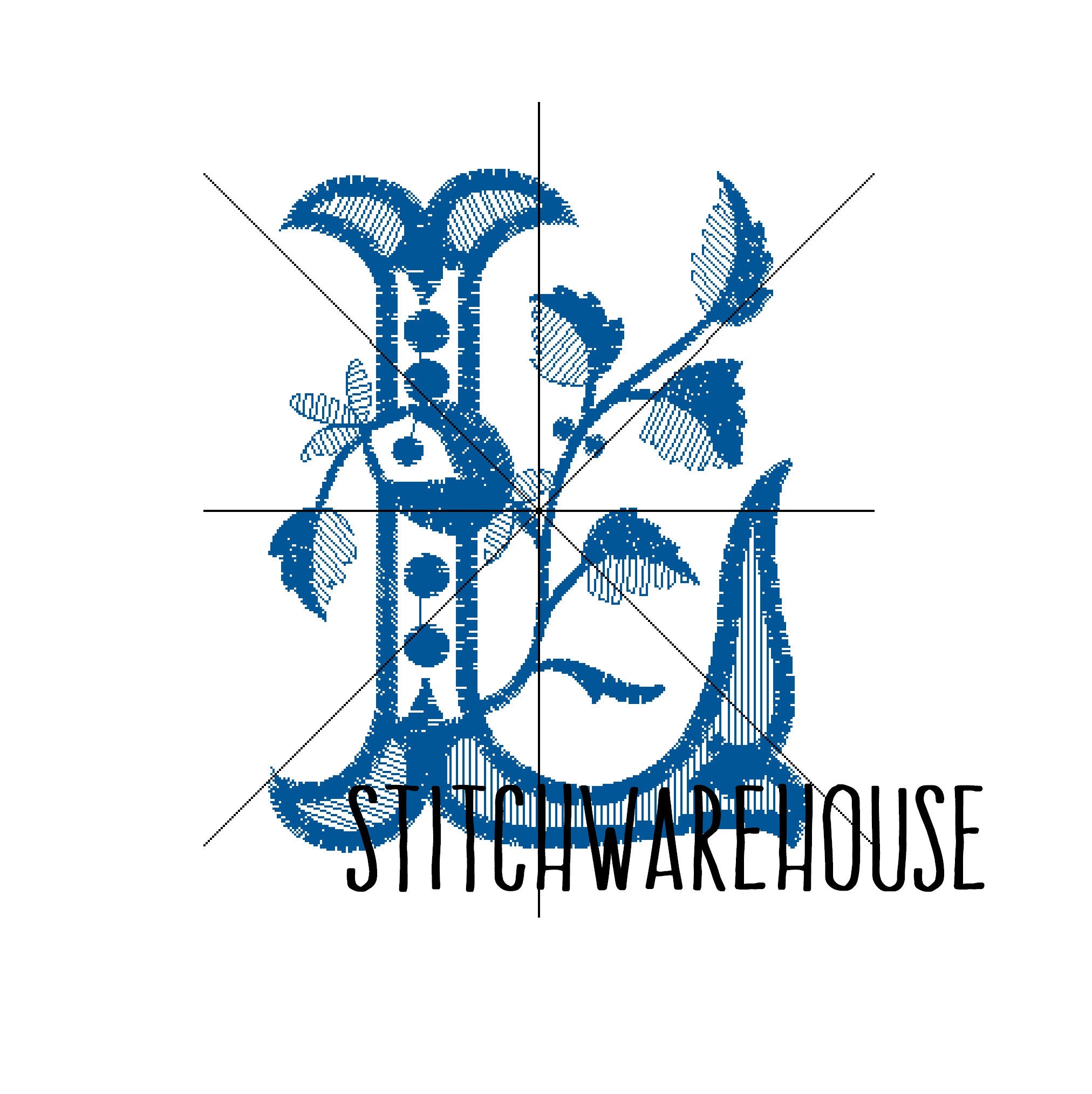 Vintage Floral Letter L Machine Embroidery Monogram 1 Thread - Etsy