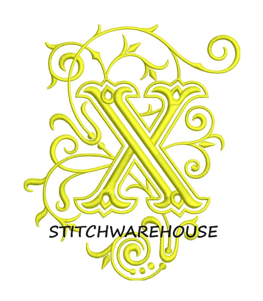 Elegant Letter X Embroidery Design: Wedding Monogram (digital Download ...