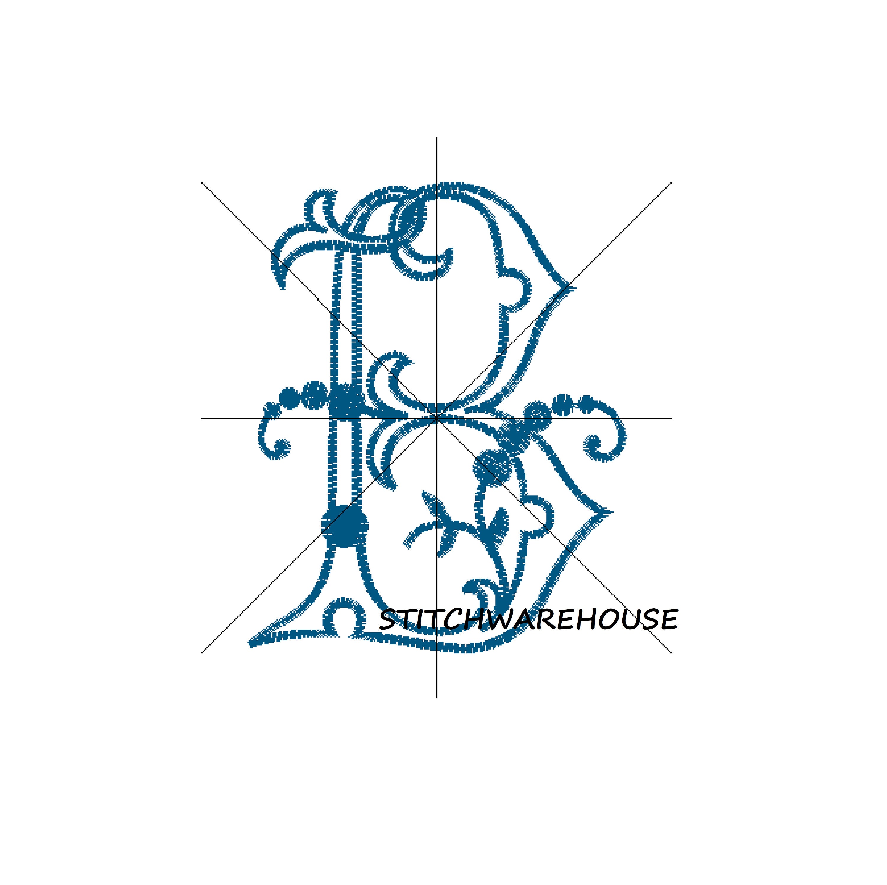 Dotted Swirls Letter B Alpha Machine Embroidery Monogram Design Formats ...