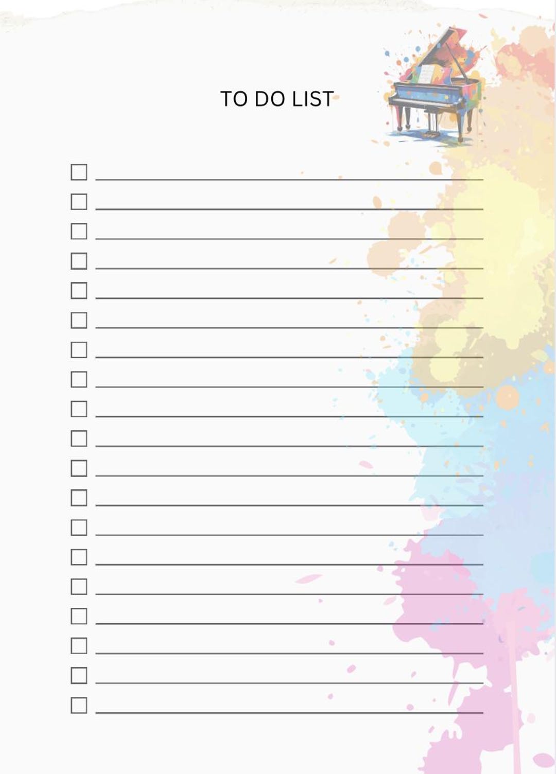 Printable to Do List - Daily Productivity Planner - Checklist - Digital ...