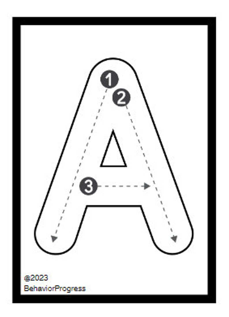 Letter Tracing Flashcards - Etsy