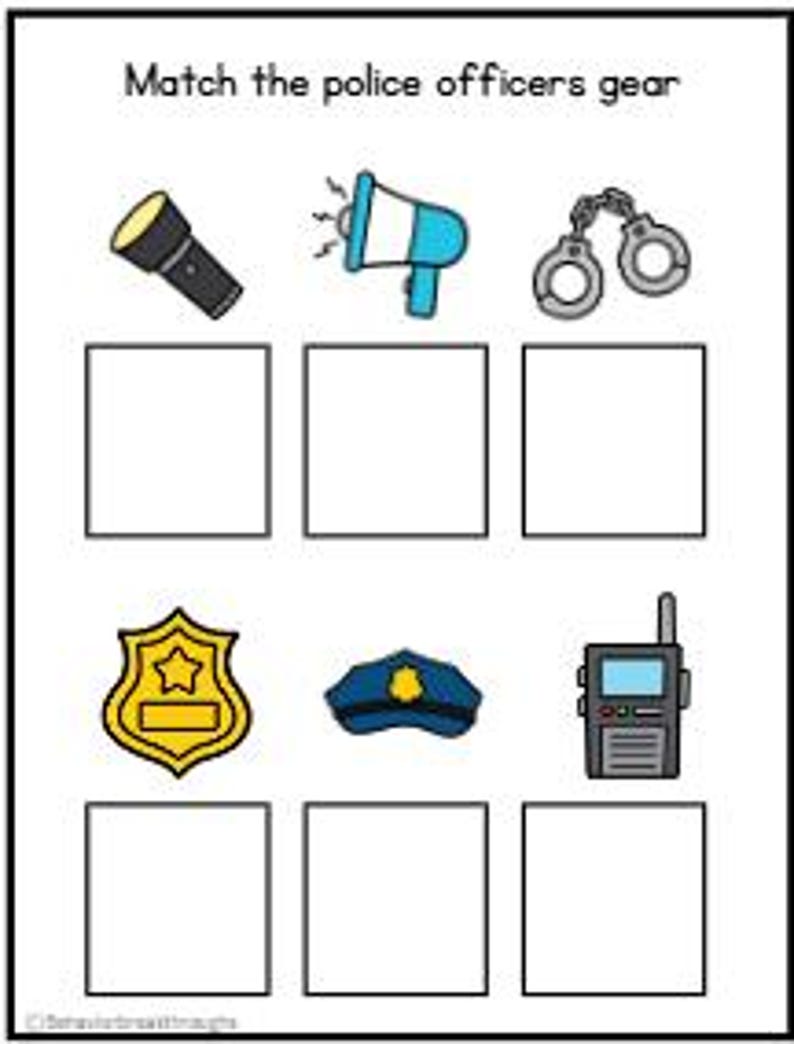 Community Helper- Police Officer Activity Binder - Etsy