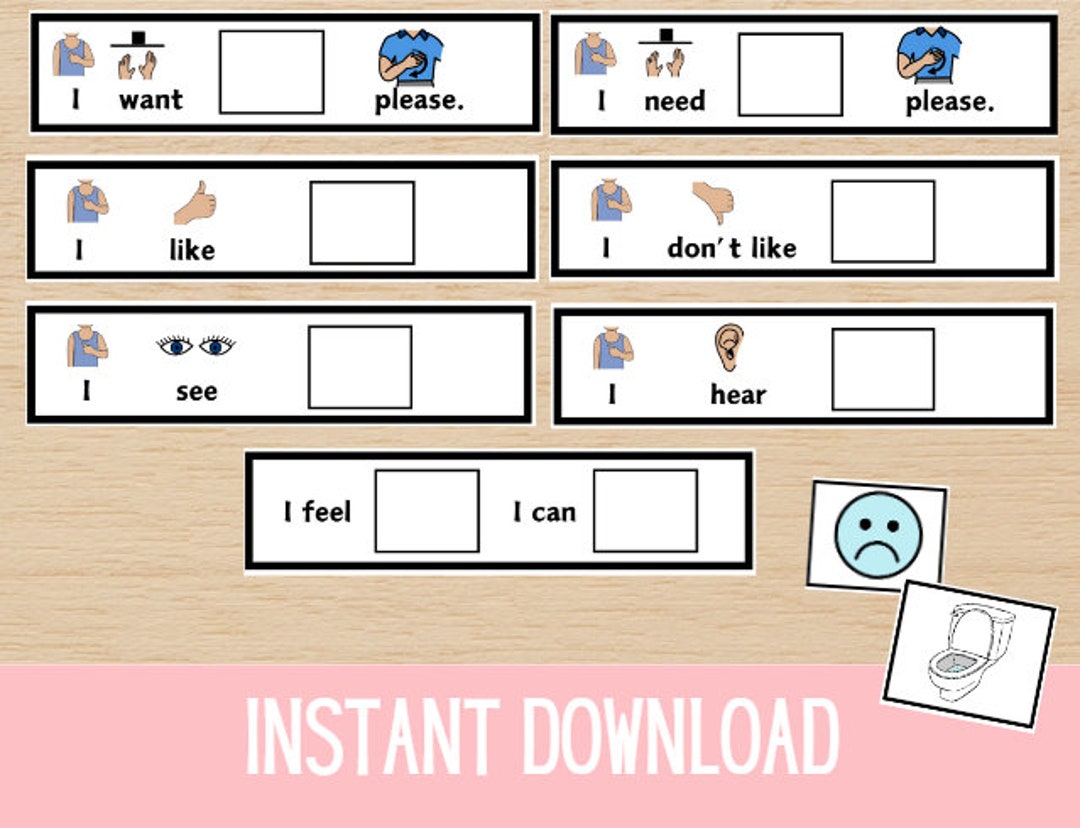 Sentence Strip- Carrier Phrases - Etsy