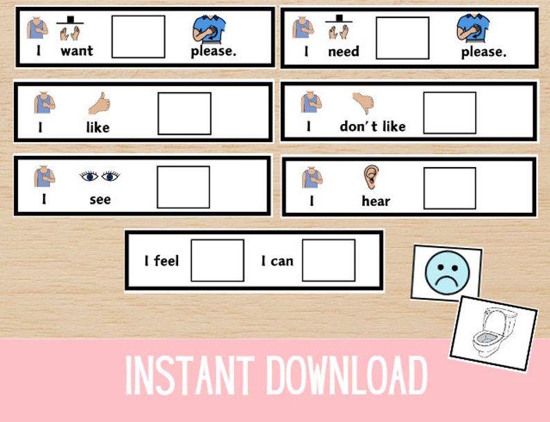 Sentence Strip- Carrier Phrases - Etsy