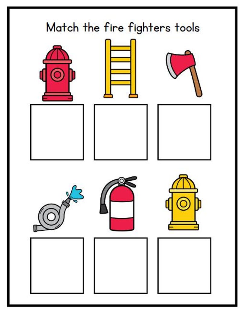 Community Helper- Firefighter Activity Binder - Etsy