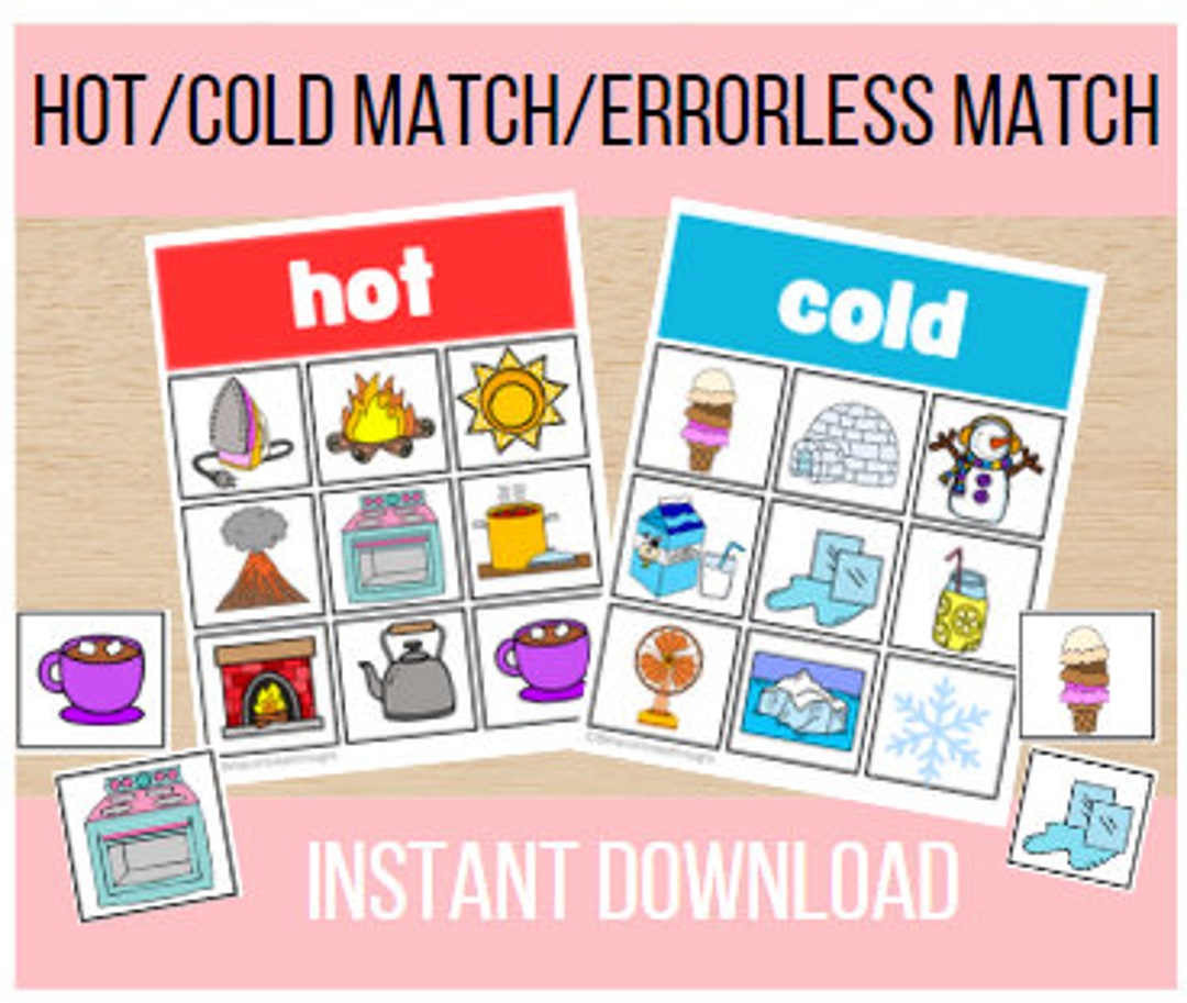 Hot and Cold Sort/errorless Matching - Etsy
