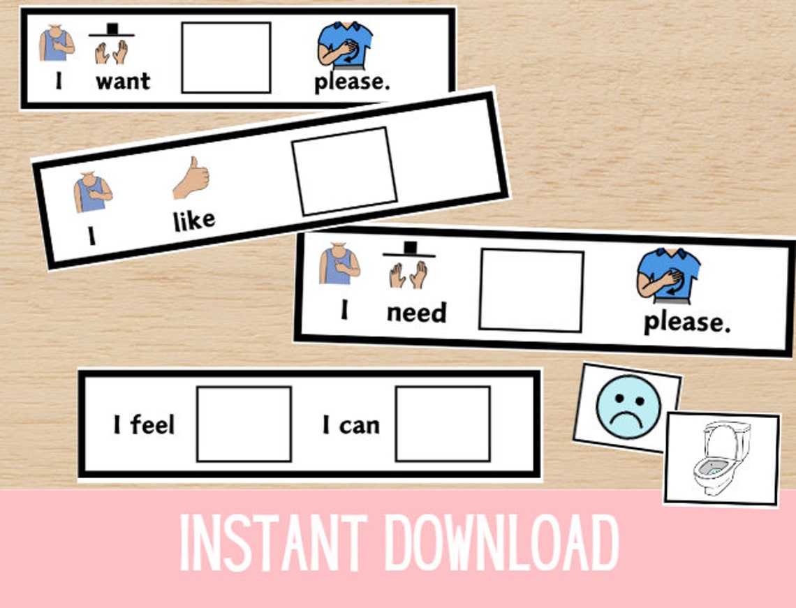 Sentence Strip- Carrier Phrases - Etsy