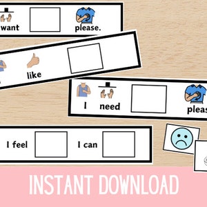 Sentence Strip- Carrier Phrases - Etsy