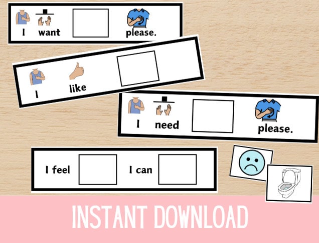 Sentence Strip- Carrier Phrases - Etsy