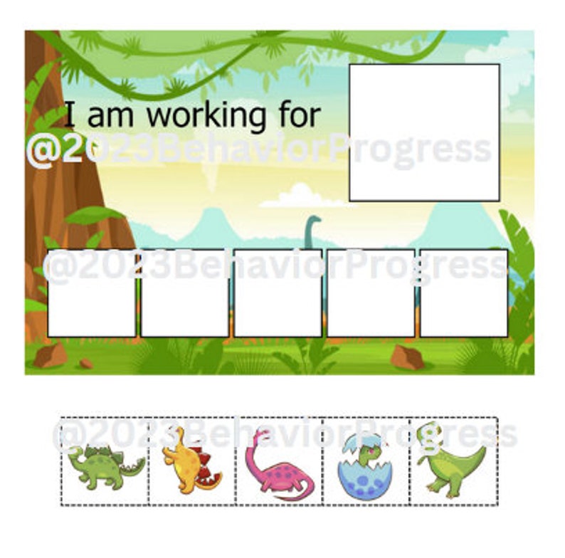 Dinosaur Token Economy, Token Board - Etsy