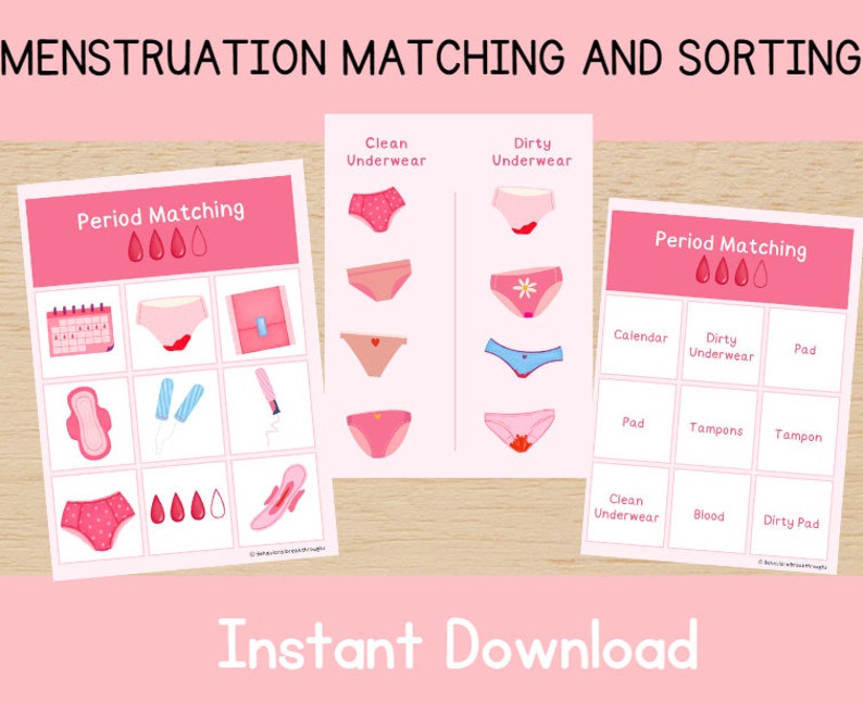 Menstruation/period Matching and Sorting - Etsy